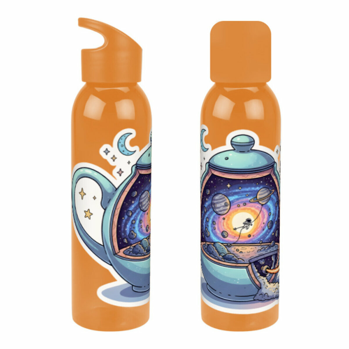 Бутылка для воды «Маленький космос внутри чайника» (оранжевый)