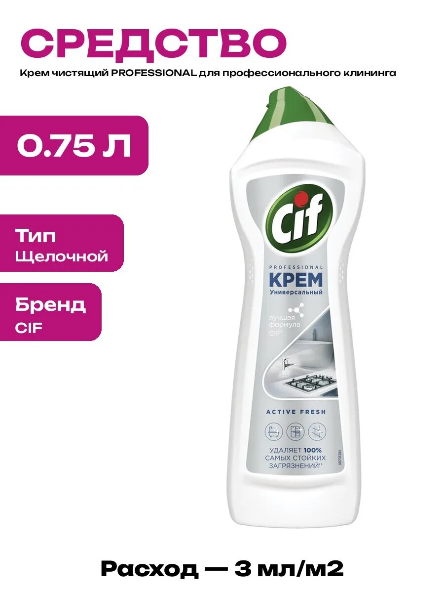 Чистящий крем PROFESSIONAL щелочной для уборки поверхностей