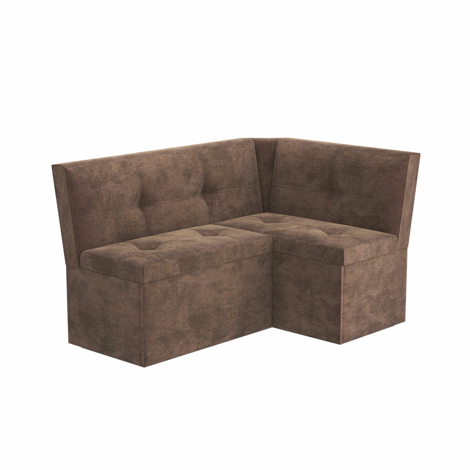 Диван Вегас, BONMEBEL, ТК Каштановая (Рио 7), с ящиками для хранения и подъёмным механизмом, кухонный уголок