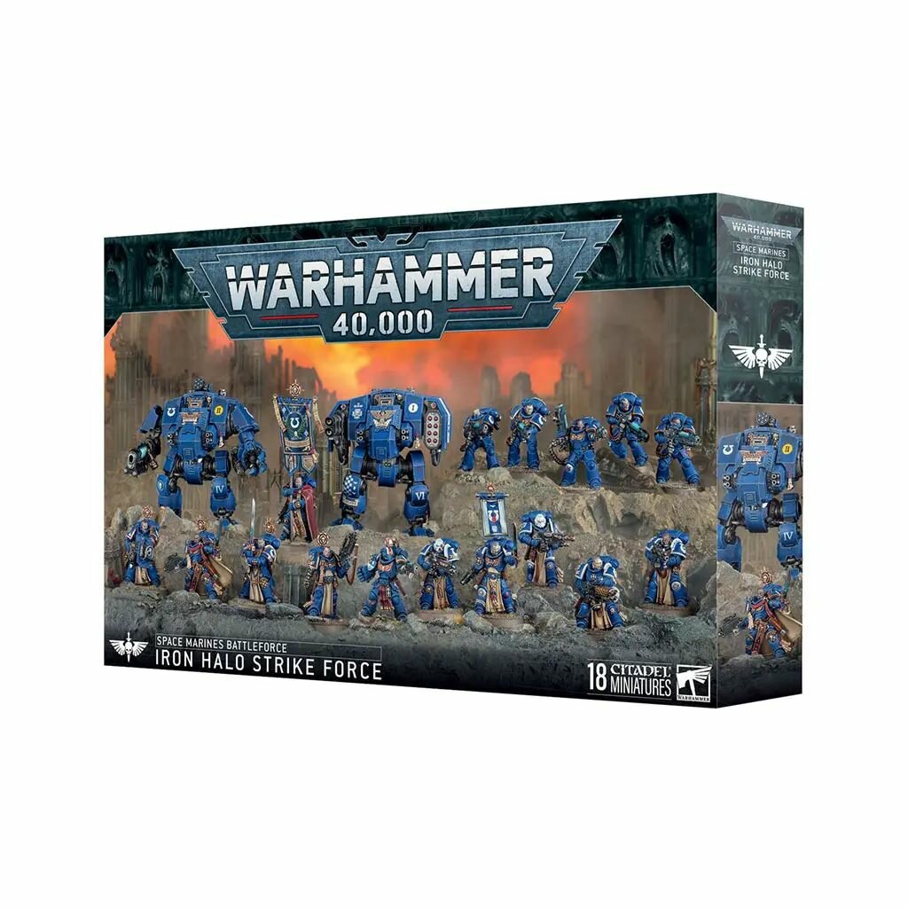 Набор миниатюр для настольной игры Warhammer 40000 - Space Marines Battleforce: Iron Halo Strike Force