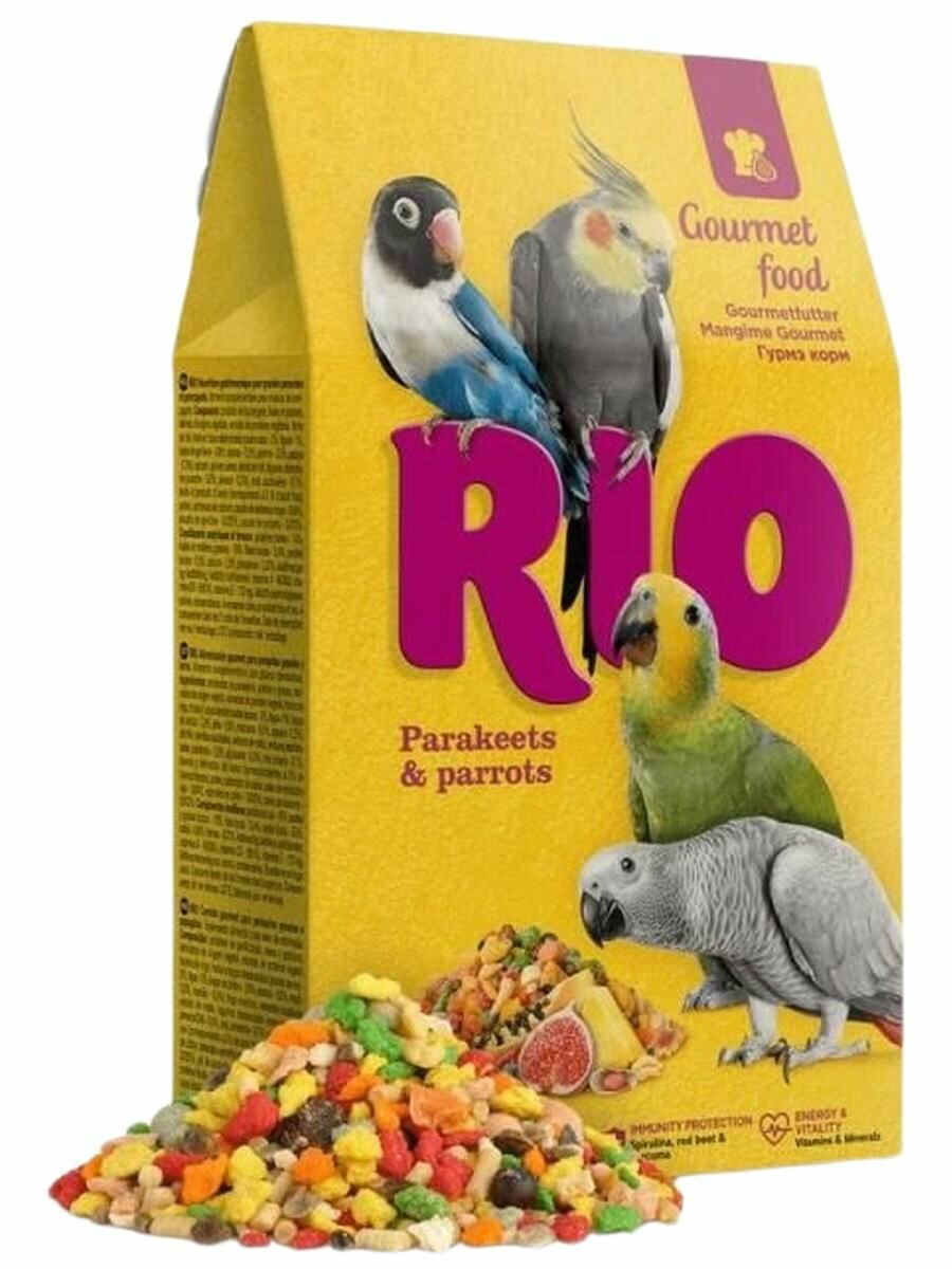 Гурмэ корм для средних и крупных попугаев 250г РИО