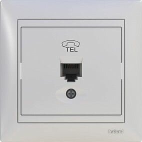 LEDARD Novus Розетка телефонная 1м RJ11 с/у белый (10) 6078665