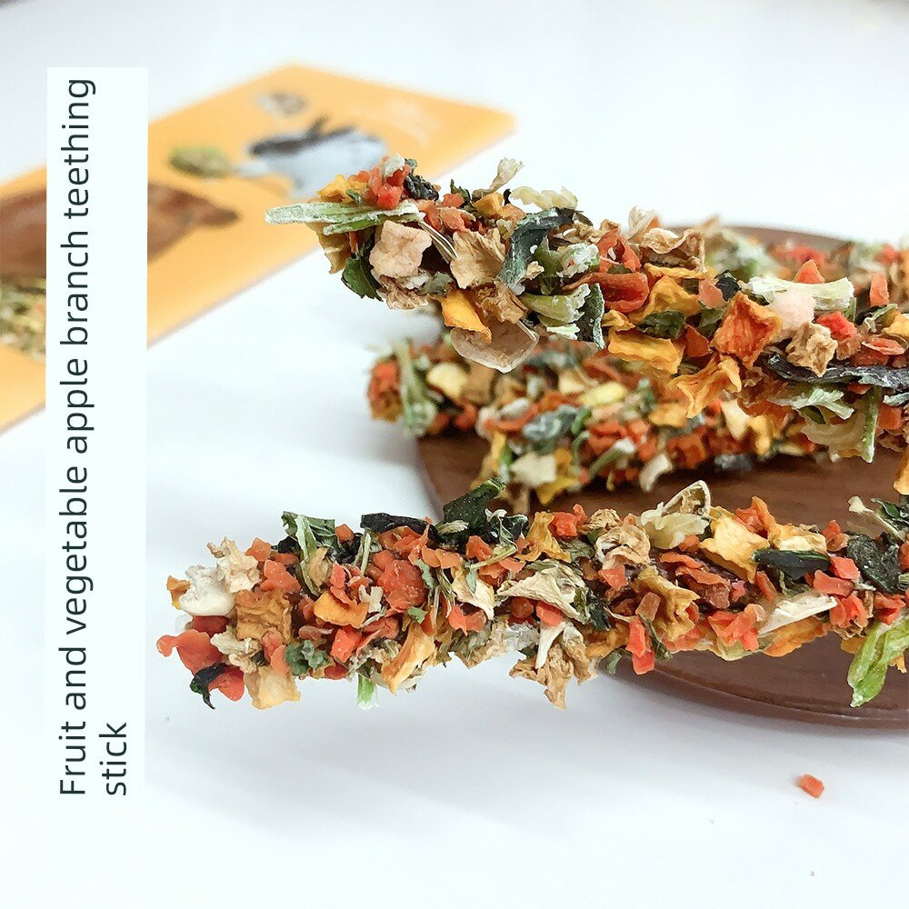 Лакомства с овощами и фруктами для хомячков, 5 шт, натуральный микс, уход за зубами