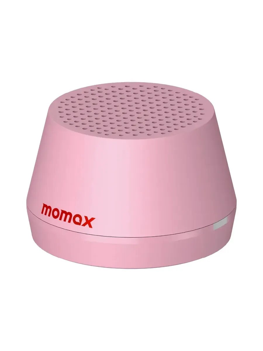 Магнитный беспроводной динамик Momax "MagSafe" 1-Vibe Go Lite, розовый, IPX4
