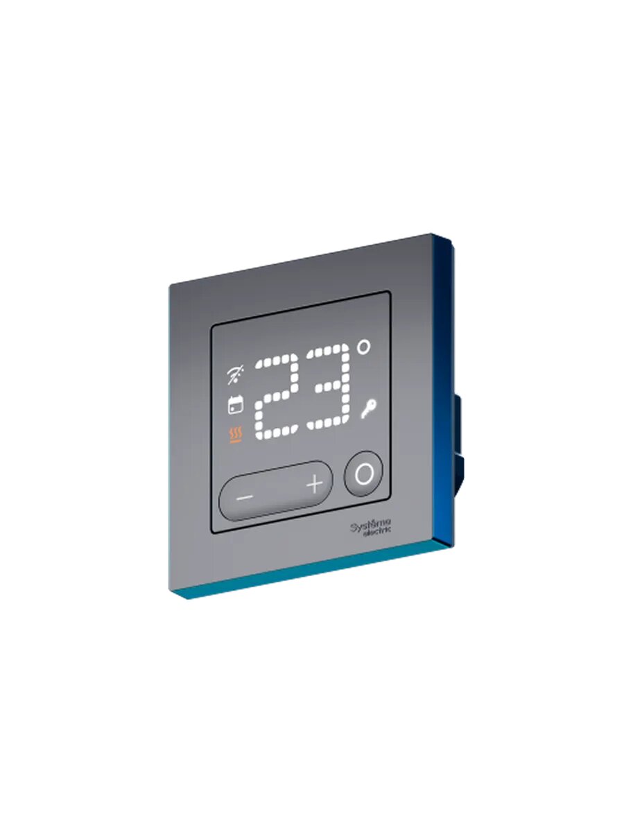 Терморегулятор Systeme Electric AtlasDesign Smart, Zigbee, для теплого пола, 16 А, черный