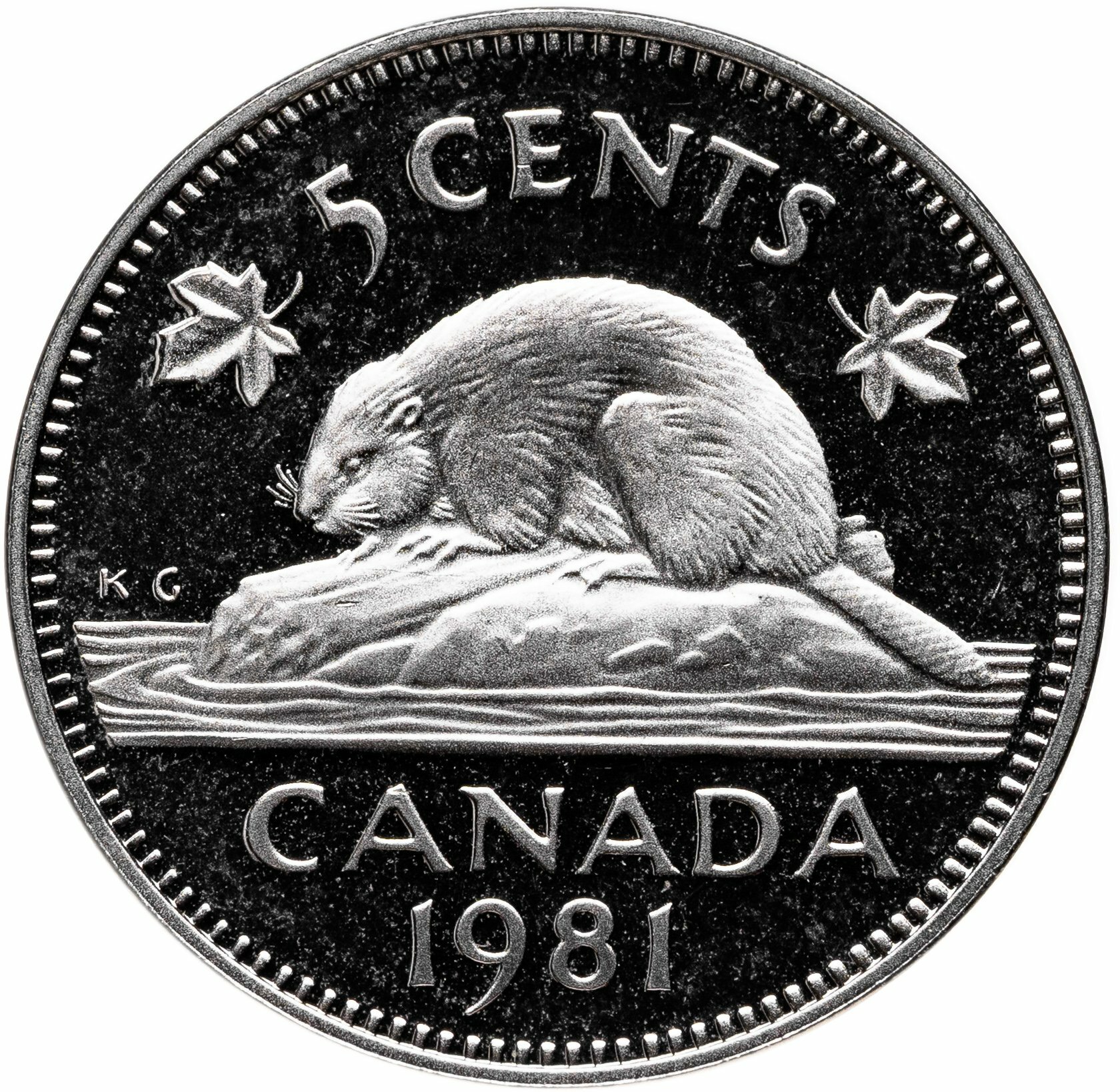 Канада 5 центов cents 1982, Мельхиор медь-никель, в сохранности Proof