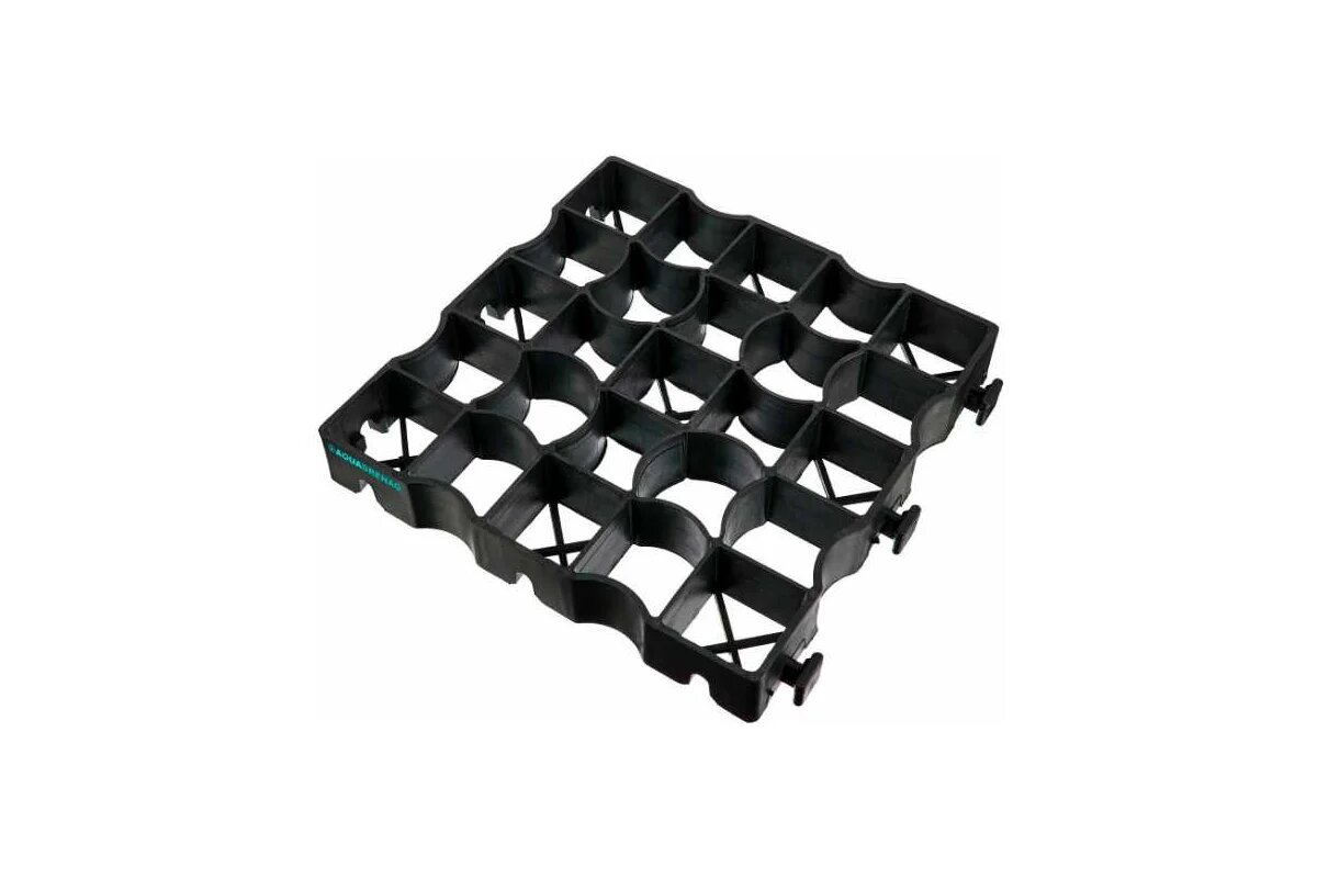 Решетка газонная AQUADRENAG Super TopFix чёрная 330x330