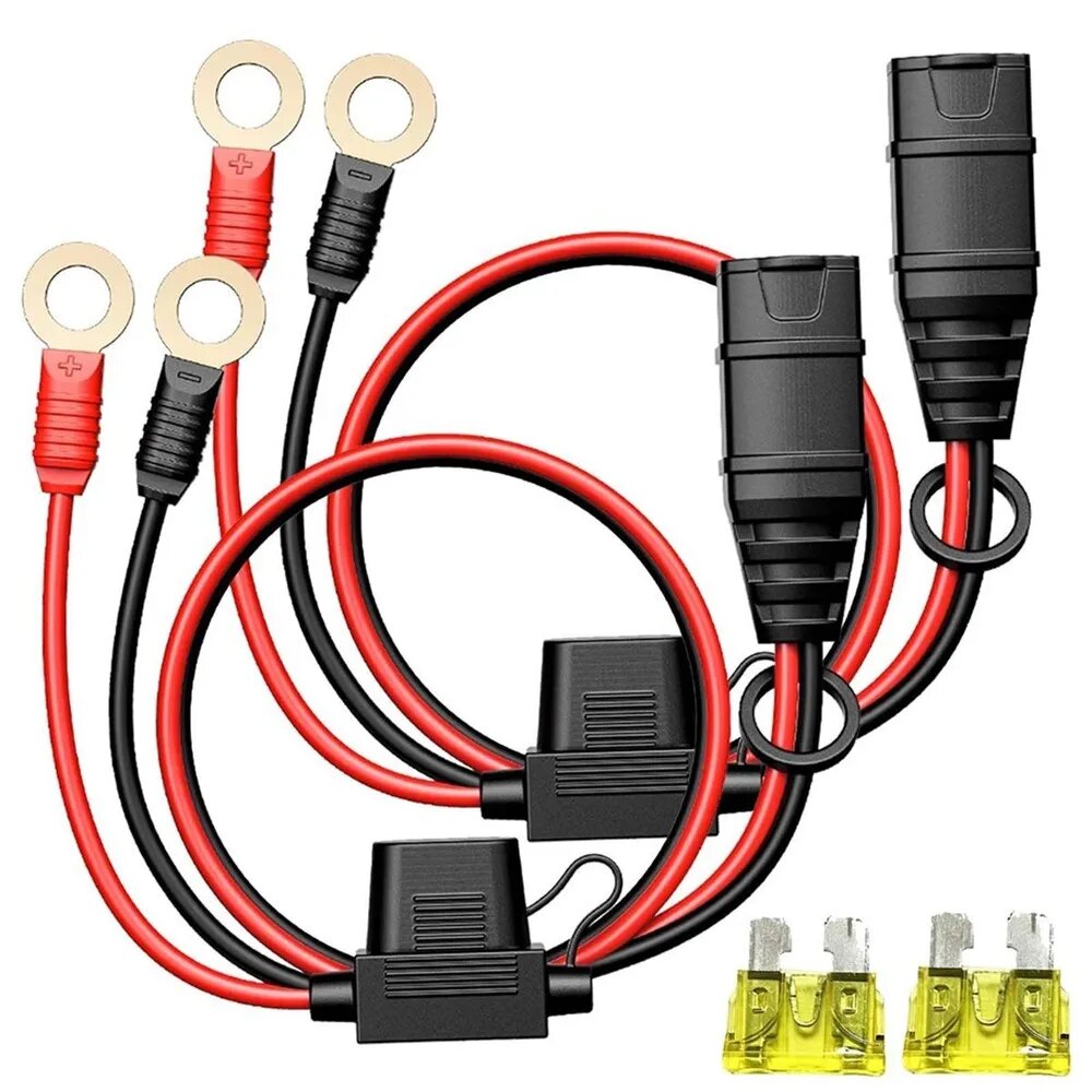 Комплект из 2 кабелей GC002 X-Connect для зарядных устройств NOCO, клеммы M6 XL, кабель для подзарядки аккумуляторов малым током.