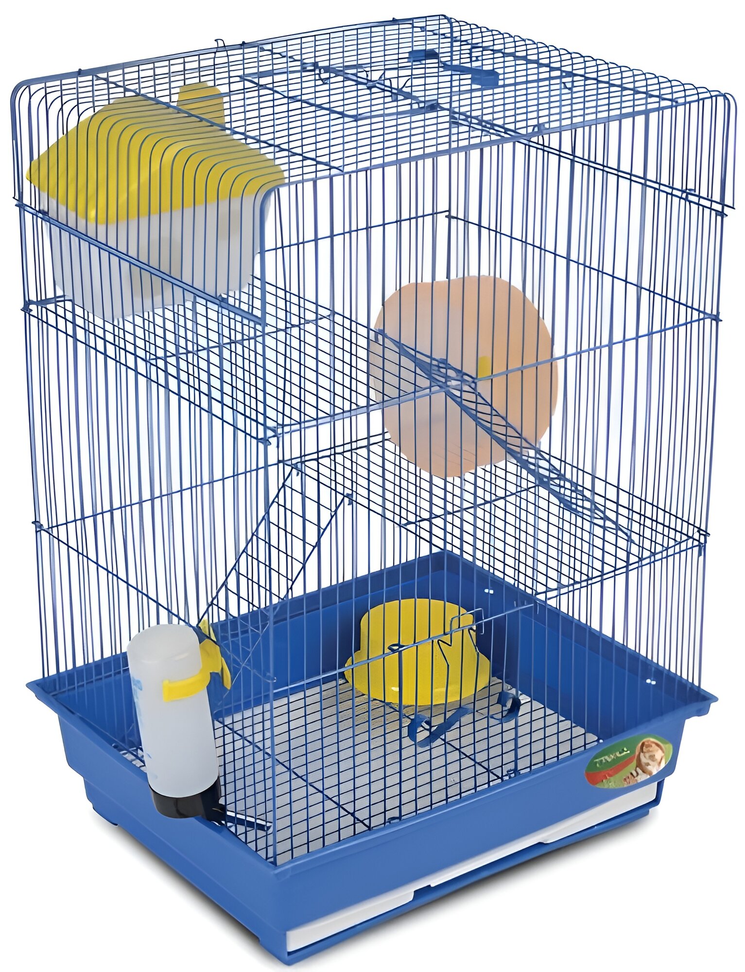 Клетка Triol YD-435, для грызунов, трехэтажная, выдвижной поддон, разноцветные