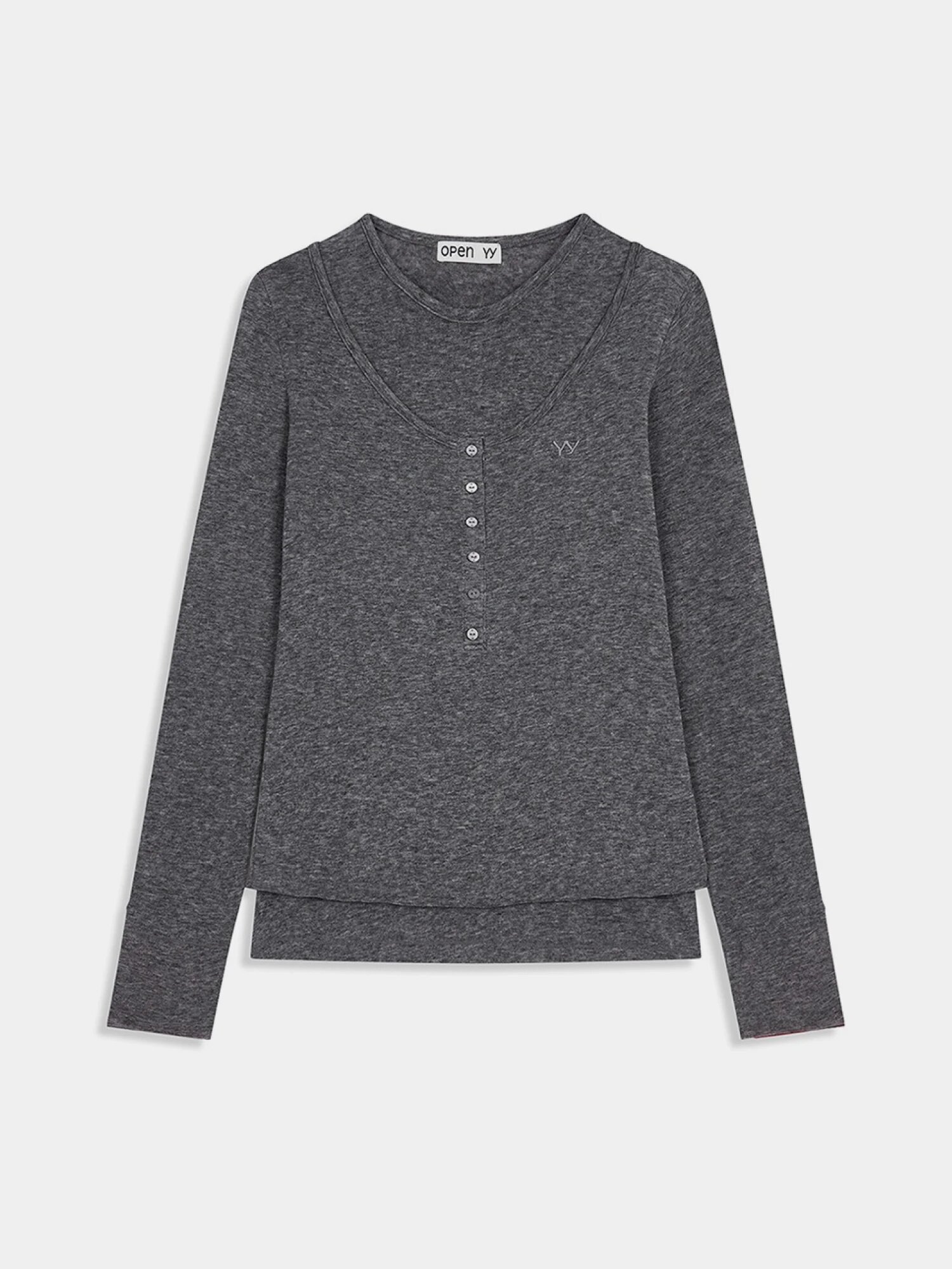 Лонгслив Layered Henley Lounge