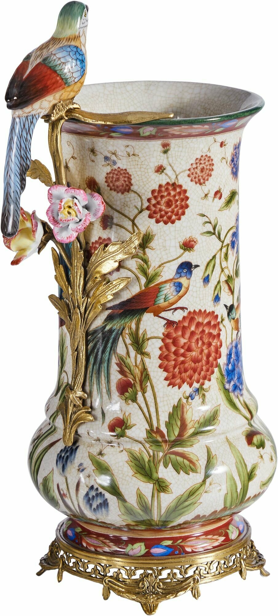 31G2708/A1015EHC/HX2145E Ваза с птичкой 22х17х41см, Glasar