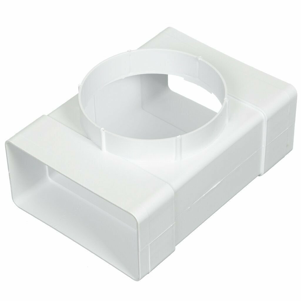 Тройник вентиляционный Event 55110 ТФ100П пластиковый 100 мм на 55х110 мм для систем вентиляции