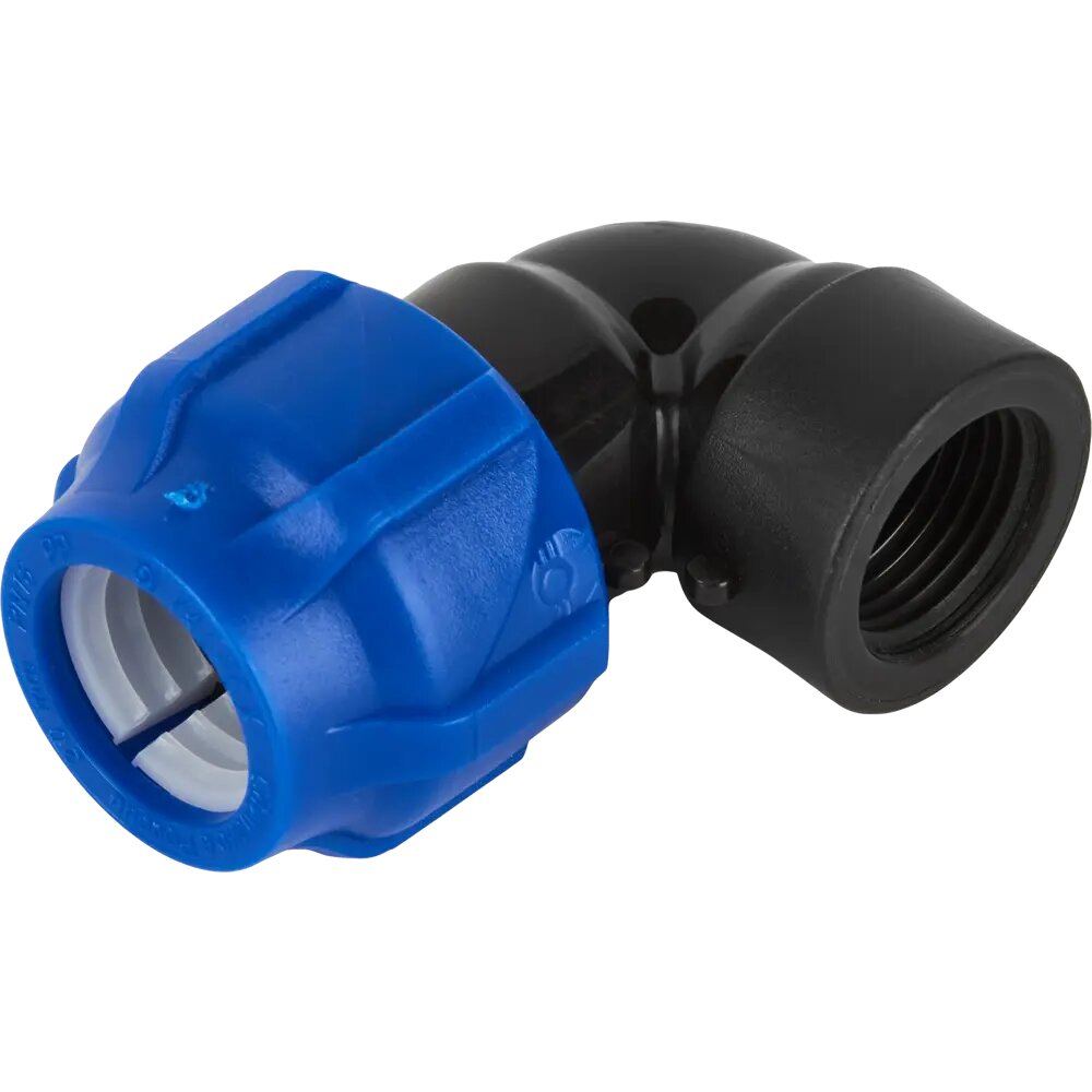 Отвод комбинированный 90° Valfex 1/2"x20 мм ВР полипропилен черный