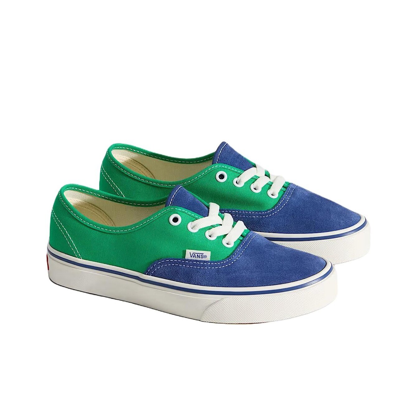 Кеды VANS Authentic, размер EU 45 стопа (29,5CM), зеленый/синий — фото 1