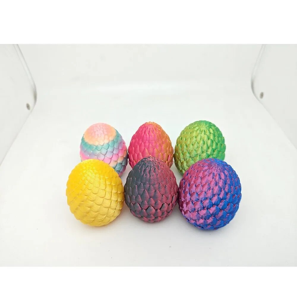 3D-печать набор из 6 шт. Драконьи яйца из PLA, размер 7 см и 13 см