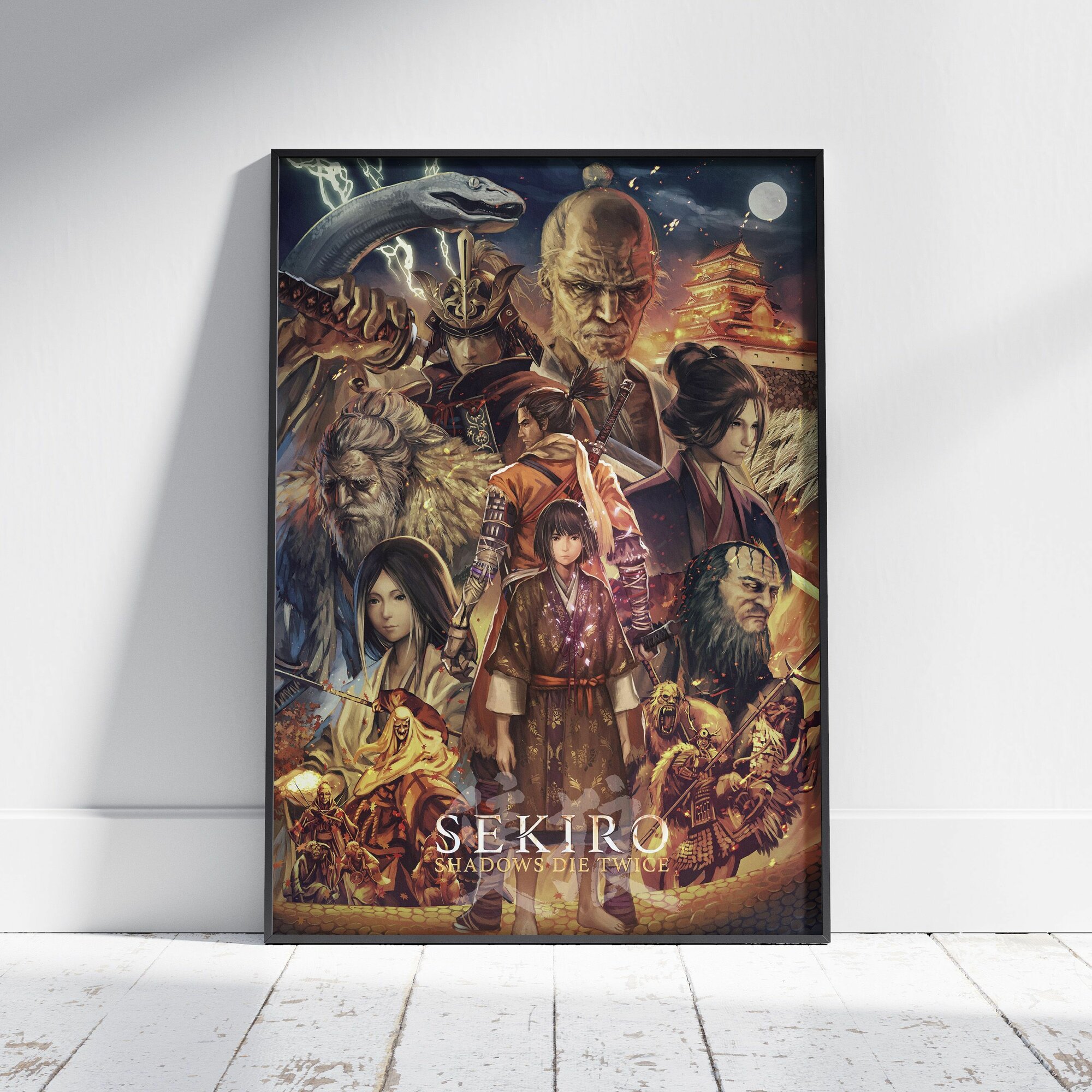 Плакат на стену для интерьера Секиро Шадоу Дай Твайс (Общее 1) - Постер по игре Sekiro Shadows Die Twice формата А4 (21x30 см)