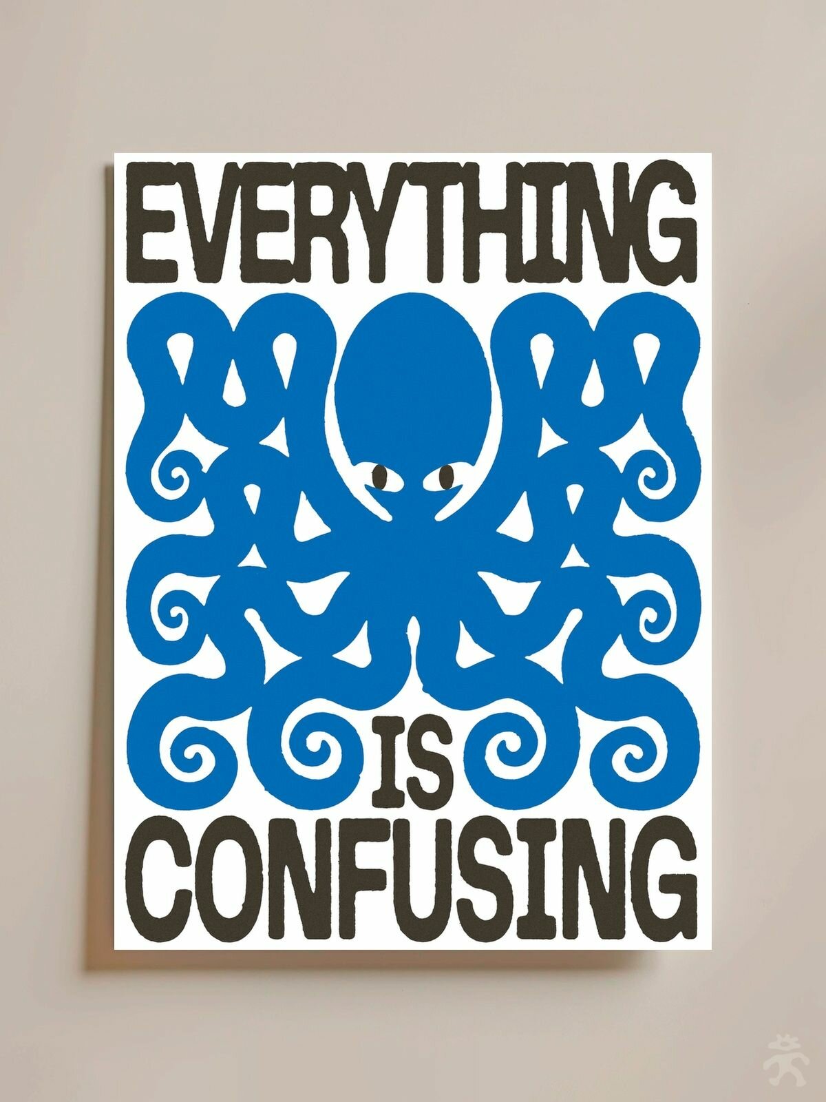 Интерьерный постер "Everything Is Confusing" в стиле pinterest, 30x40 см