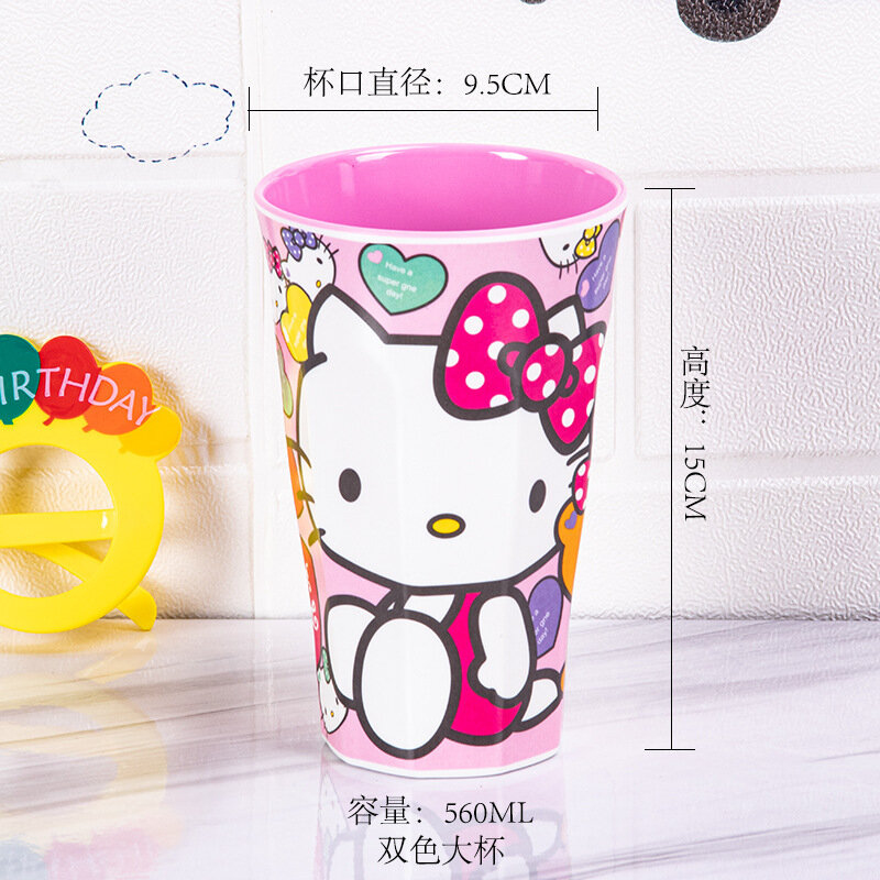 Столовая тарелка для семейного обеда Hello Kitty, милая миска, мультяшный детский набор посуды, миска для риса, тарелка для овощей.