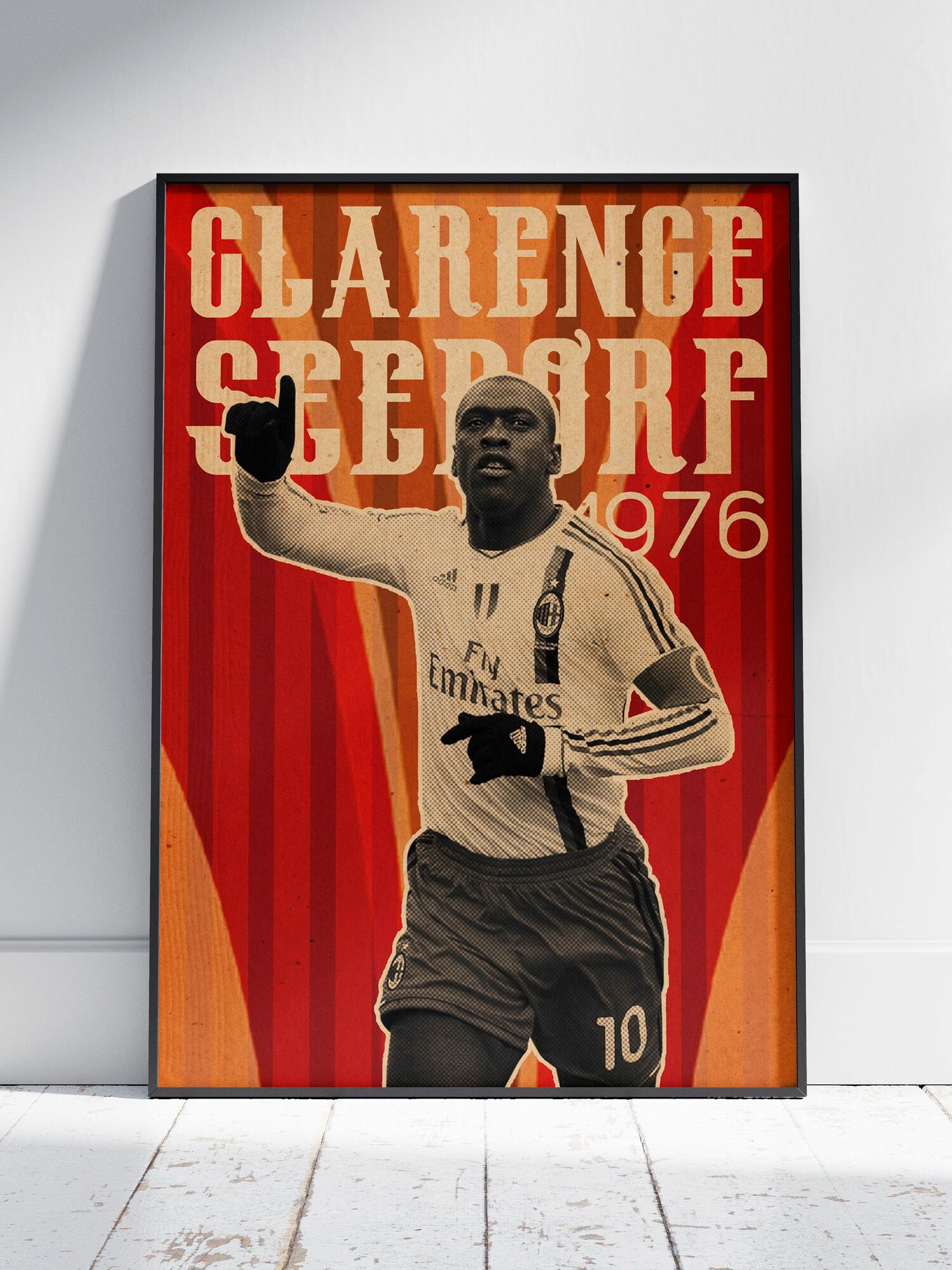 Плакат на стену для интерьера Реал Мадрид (Кларенс Зеедорф - Clarence Seedorf 2) - Постер по спорту и физической активности формата A4 (21x30 см)
