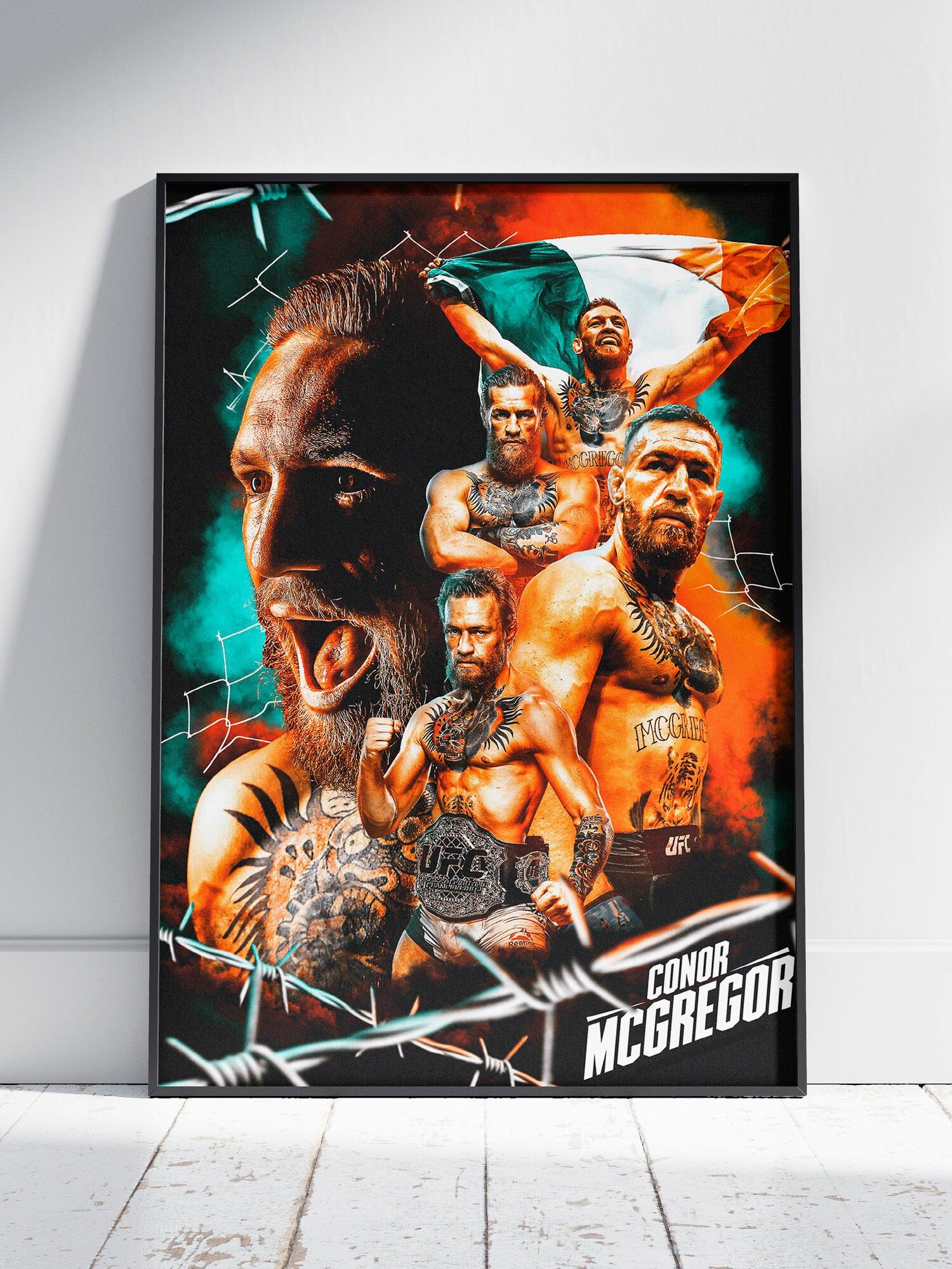 Плакат на стену для интерьера Легенды ЮФС и ММА (Конор Макгрегор - Conor McGregor 9) - Постер по спорту и физической активности формата A4 (21x30 см)