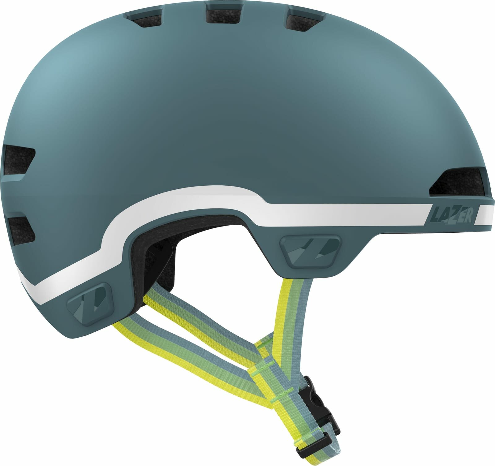 DECATHLON шлем защитный Lazer Maze Jr KinetiCore GoFluo Edition, матовый хаки 50-56 см
