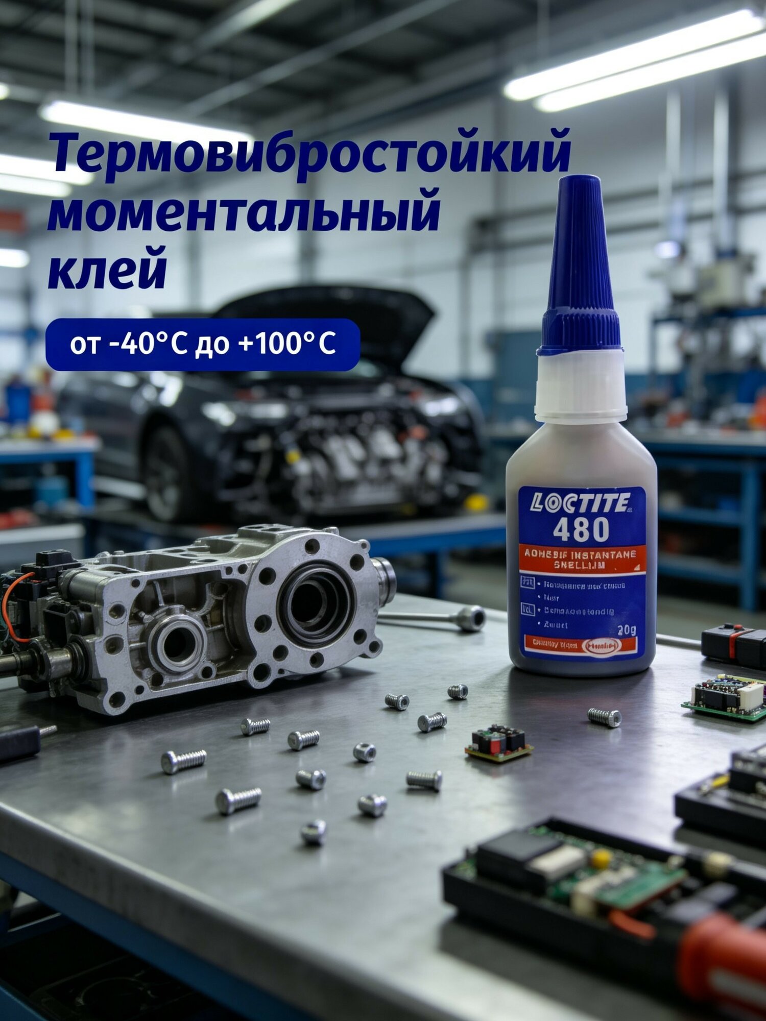 Loctite 480 моментальный клей с резиновым наполнителем для автомобильного ремонта, эластичный и водостойкий для металла резины пластика