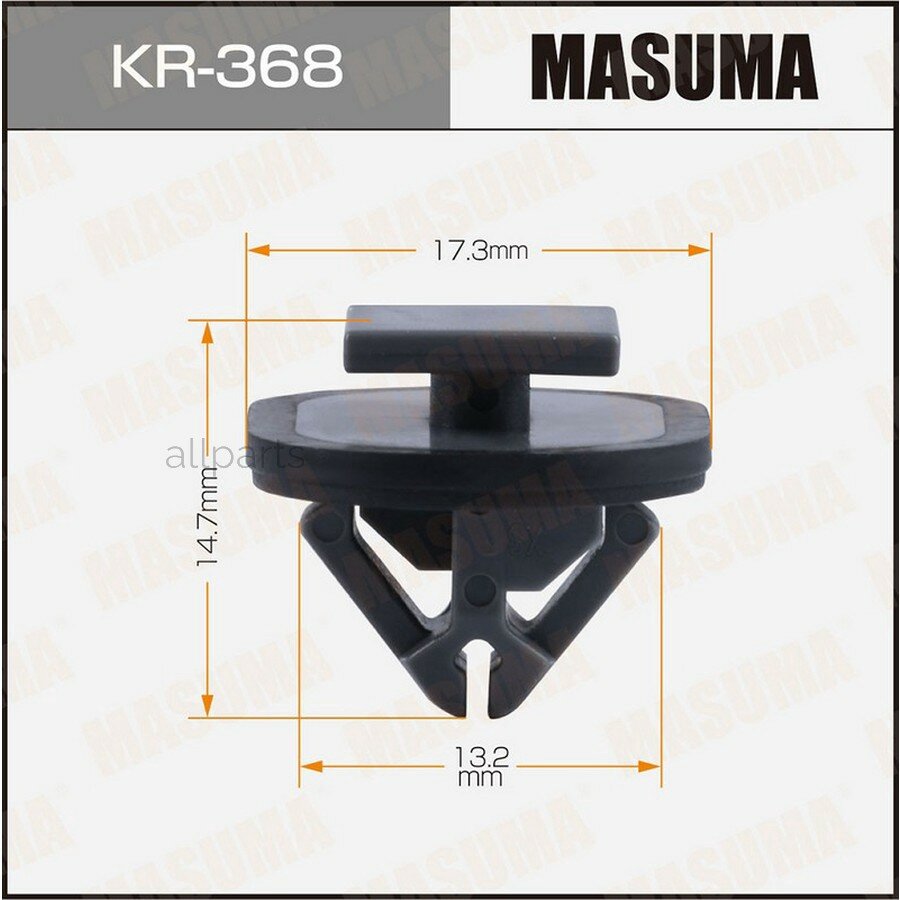 MASUMA KR-368 Клипса автомобильная (автокрепеж) MASUMA368-KR[уп.50]