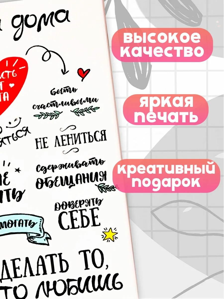 Постер на стену Правила дома , плакат 1шт, А4 размер. — фото 1