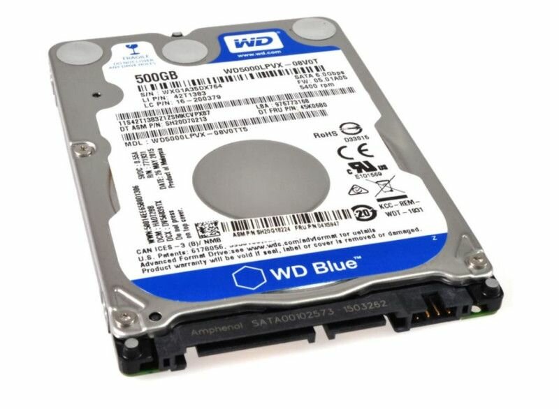 Внутренний Жесткий диск WD Blue WD5000LPVX тонкий для ноутбука, компьютера и приставок