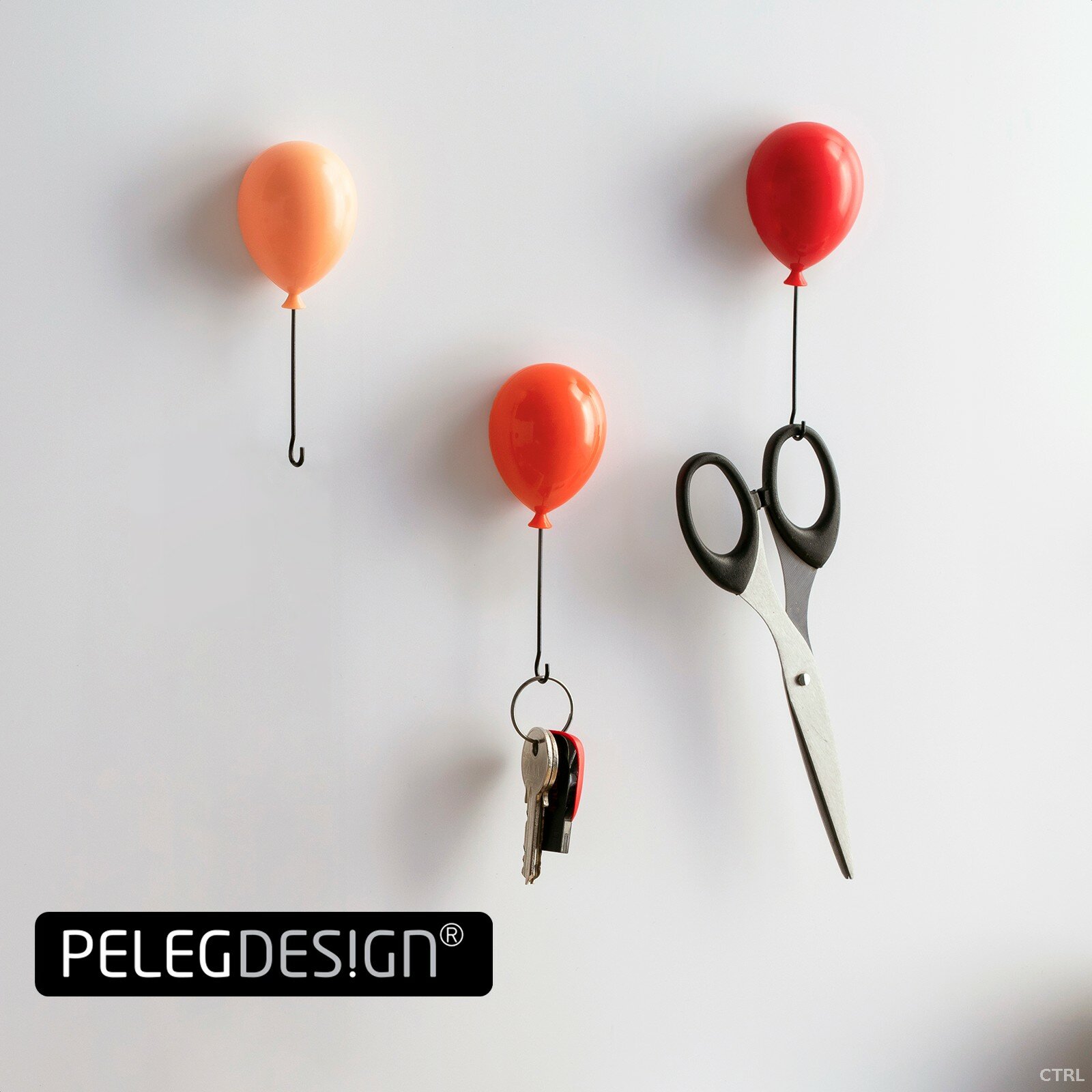 Вешалки настенные магнитные Peleg Design Balloongers, 3 шт