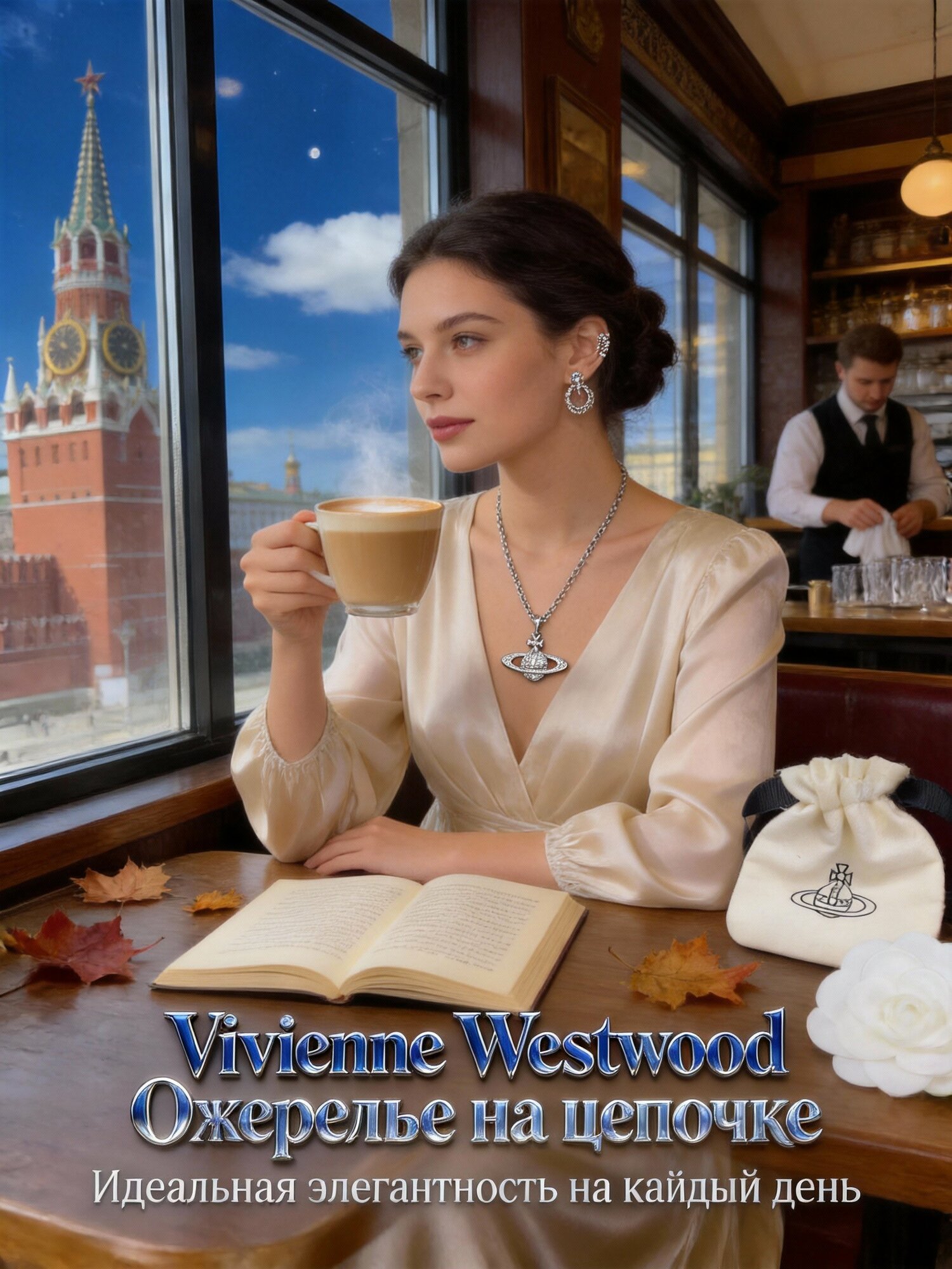 Vivienne Westwood ожерелье на цепочке, стильное роскошное украшение для женщин, элегантный аксессуар для повседневного и вечернего образа