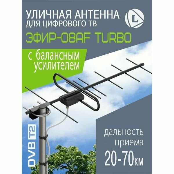 Антенна телевизионная внешняя Locus Эфир-08AF TURBO
