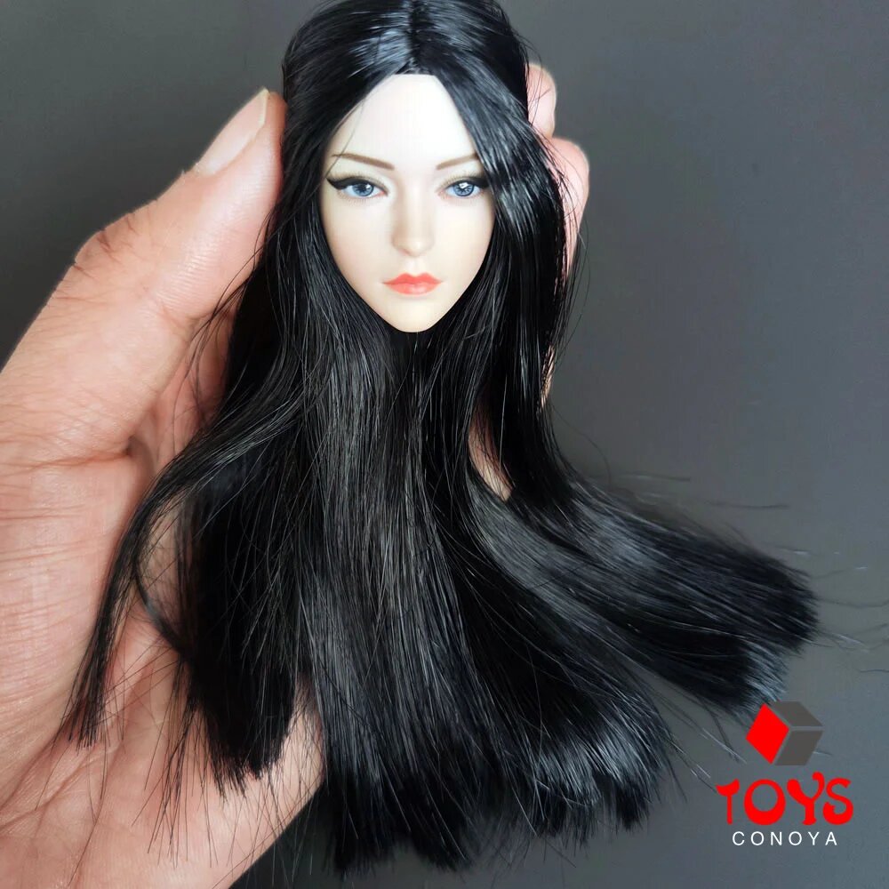 Голова для куклы 1/6 YMTOYS YMT049B, черные волосы