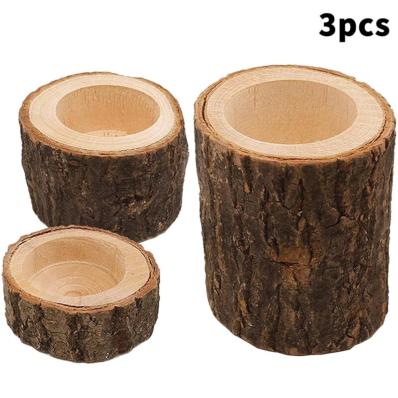 Деревянные подсвечники 3 шт