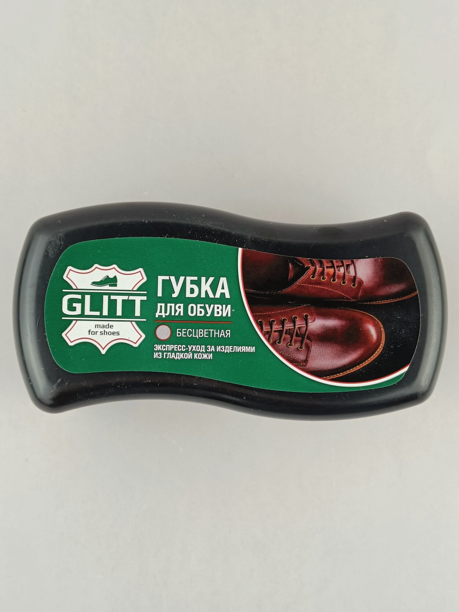 Губка для обуви из гладкой кожи Glitt, 29 г, цвет: бесцветный