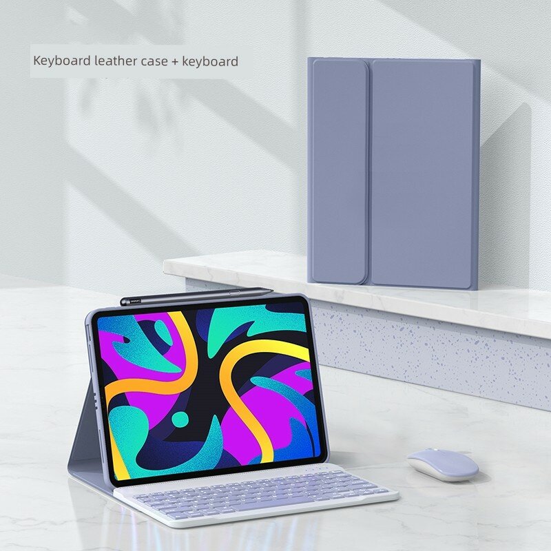 Чехол для iPad 9,7 дюйма с магнитной клавиатурой, ударопрочный силиконовый, серый (без стилуса) для iPad 5/6
