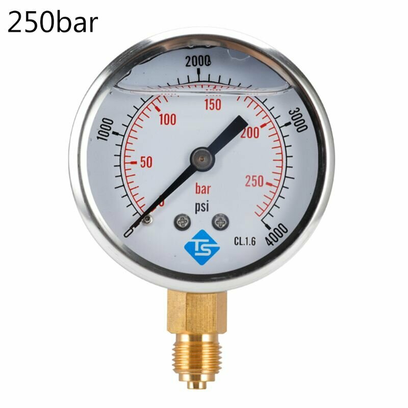 (1шт) Радиальный манометр впрыска масла Y60 (ночной) PGG604-250bar