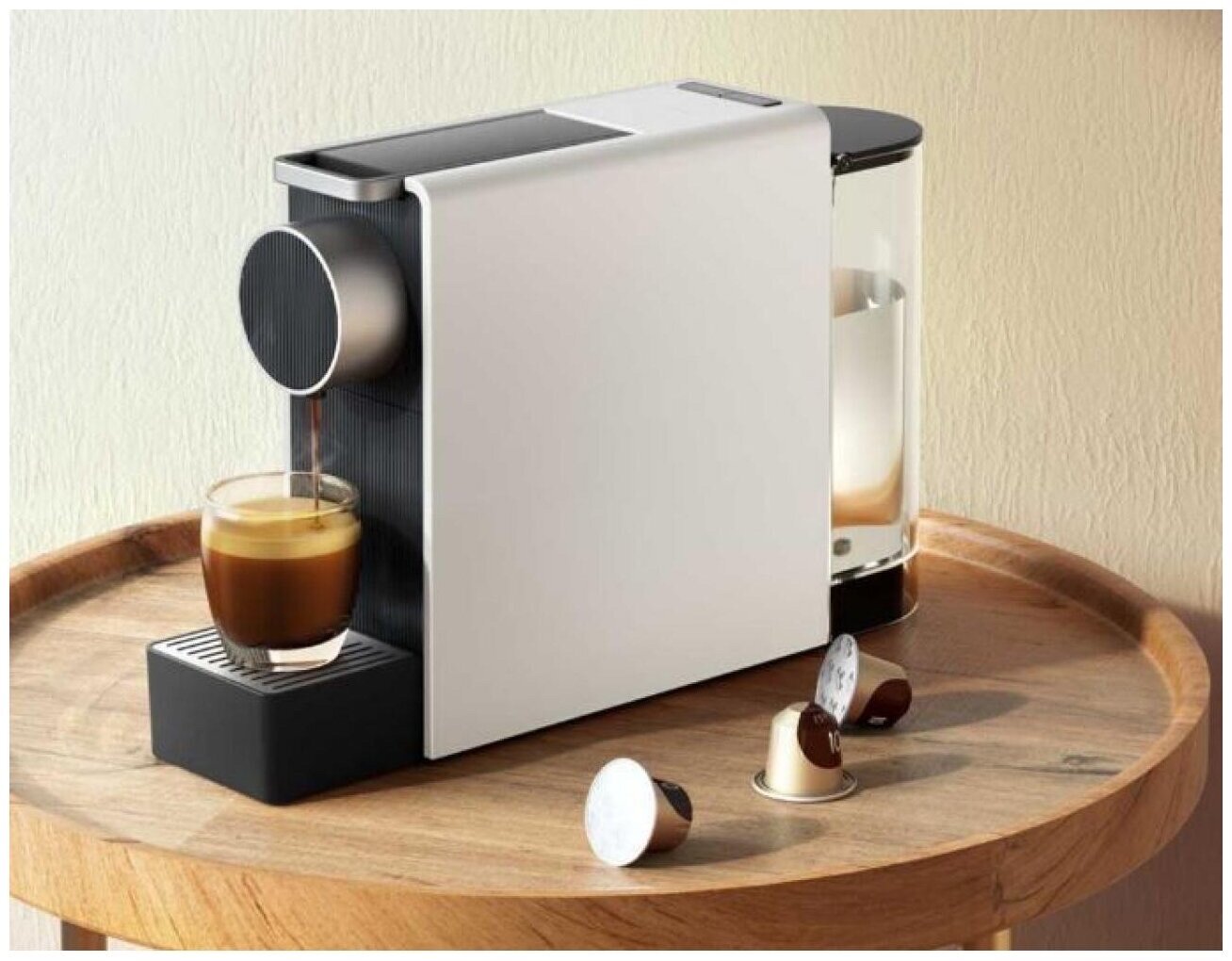 Кофемашина капсульная Capsule Coffee Machine Mini S1201, серебристый/черный