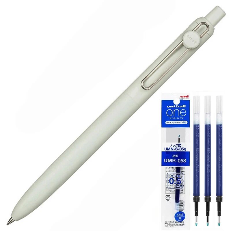 Uniball ZENTO Basic Гелевая ручка 0,38 мм/0,5 мм Белый, 0.5Mint 3BluInk
