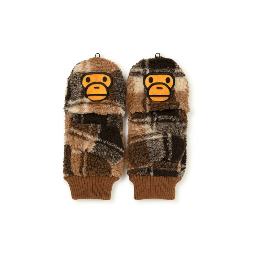 Перчатки AAPE BY A BATHING APE для женщин, размер OneSize, коричневый — фото 1