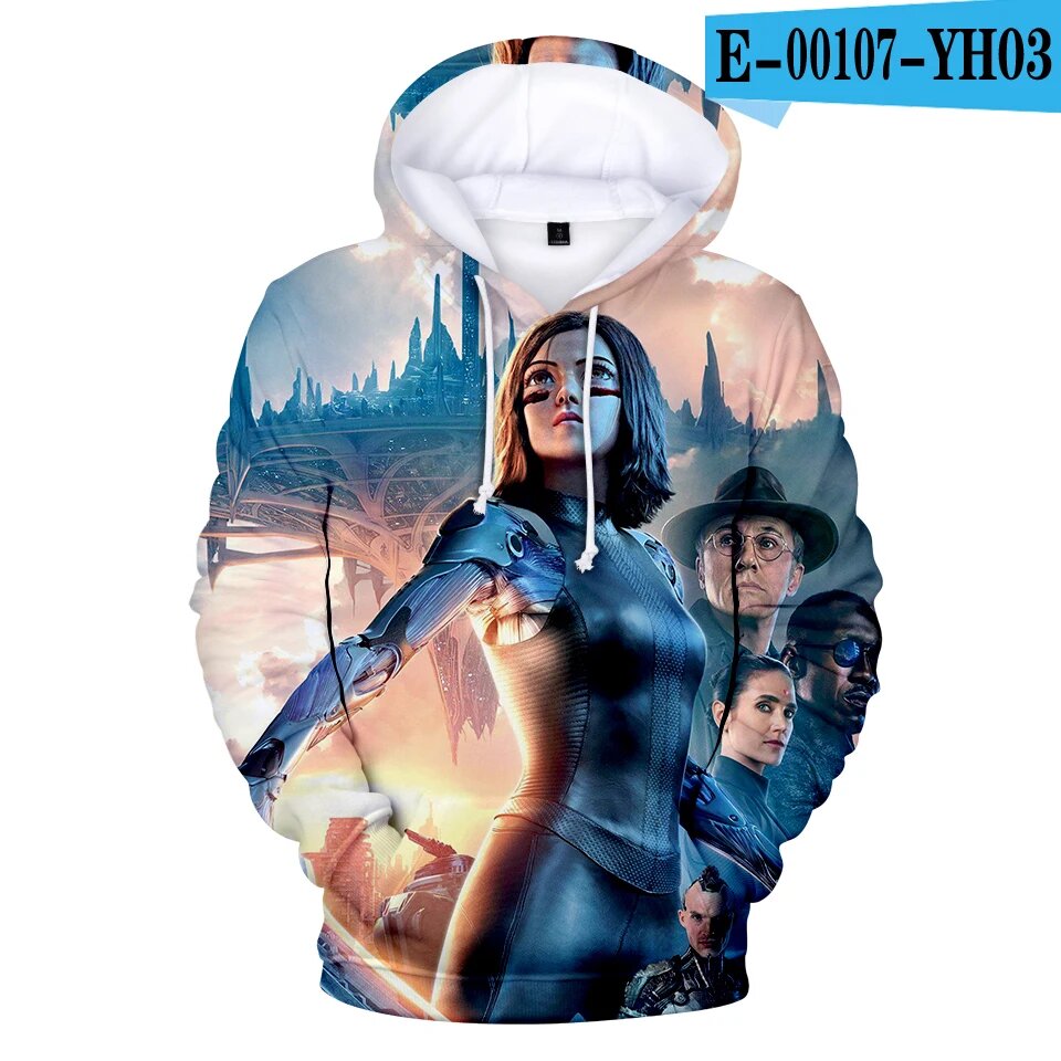 Alita Battle Angel 3D Print Hoodies XXС, 3D