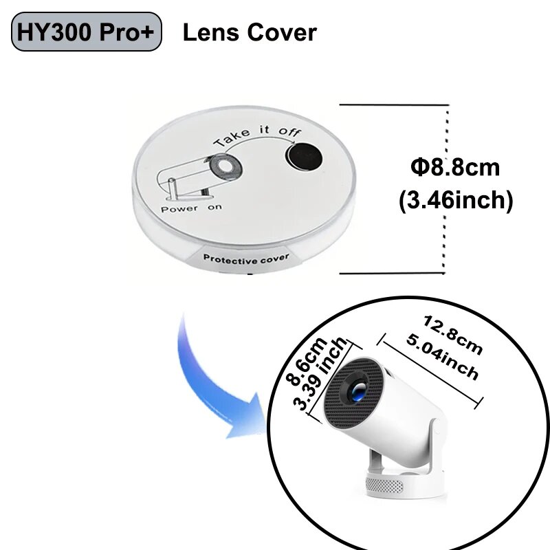 Крышка объектива HY300 Pro+ для проектора, Цвет: HY300ProAd cover