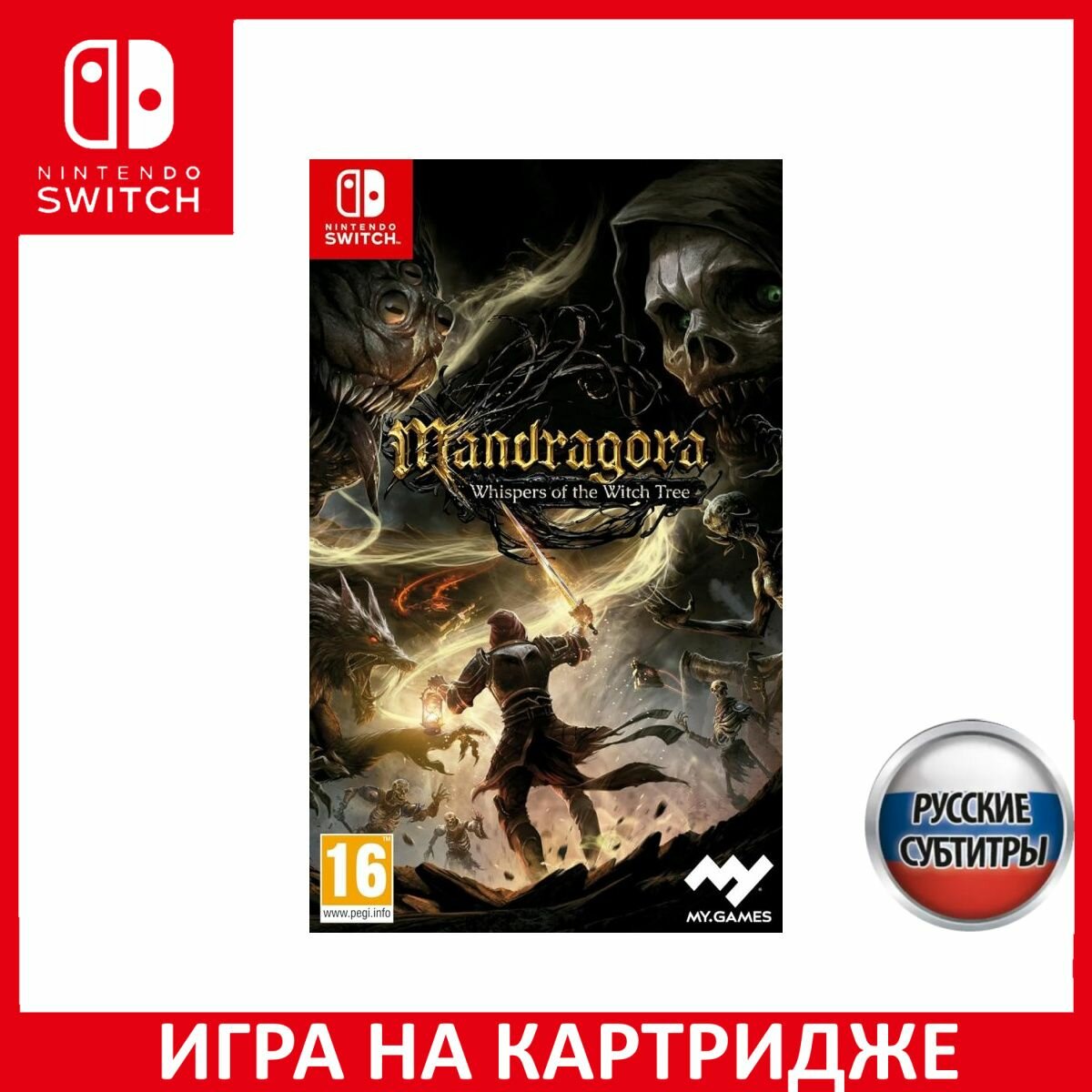 Игра Mandragora Whispers of the Witch Tree Switch Русская Версия Картридж на Nintendo Switch