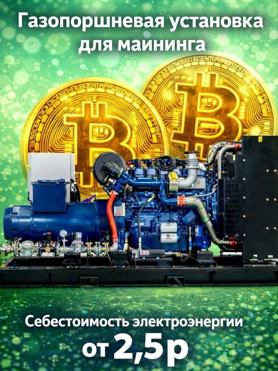 Газопоршневая установка BHW 250 готовое решение для энергообеспечения майнинга и ЦОД