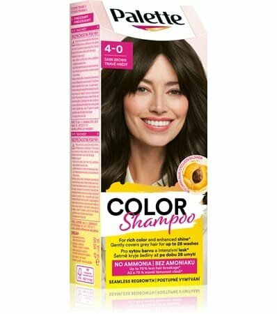 Краска для волос Schwarzkopf Palette Color Shampoo, оттенок 4-0 Dark Brown, 50 мл