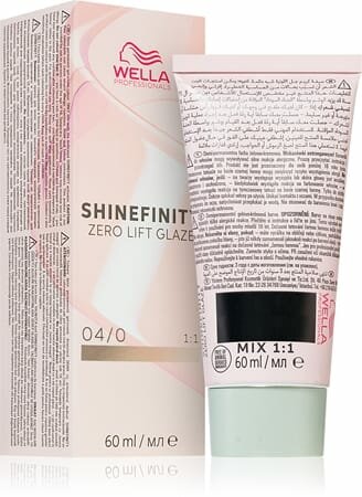 Краска для волос Wella Shinefinity Zero Lift Glaze, оттенок 04/0 - Natural Espresso, 60 мл