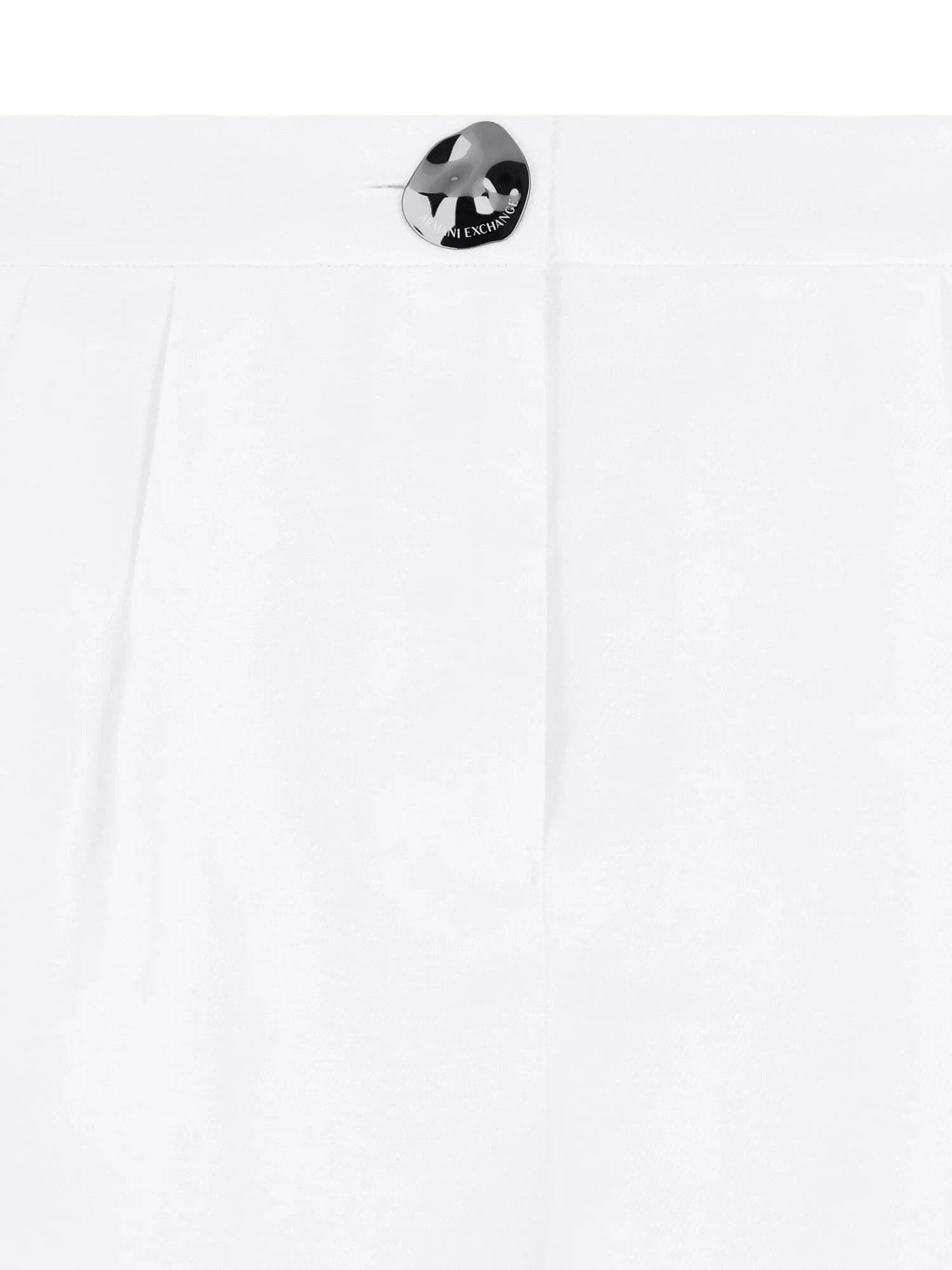 Шорты Armani Exchange Pleated button-fastening linen shorts, размер 4, бежевый/белый — фото 1