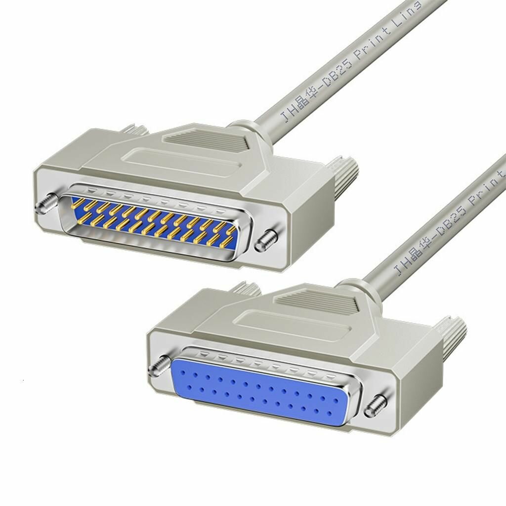 Кабель параллельный 25Pin, DB25, штырь-гнездо, - 5 метров