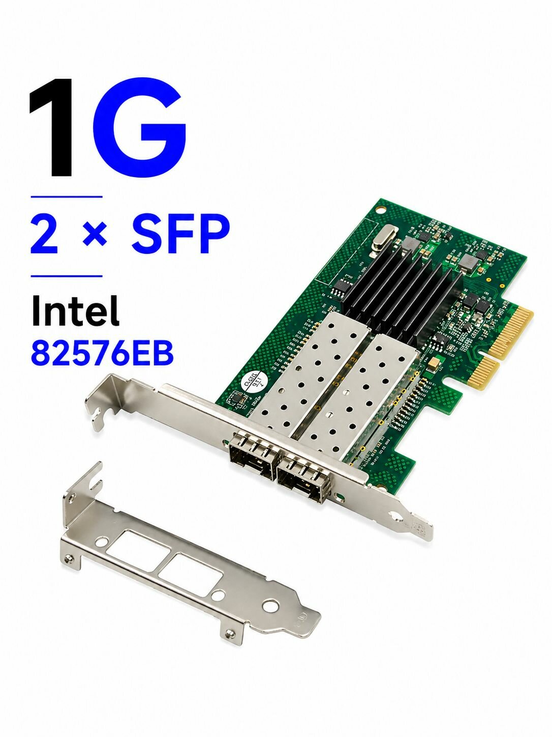1G сетевая карта PCIe, 2SFP, Intel 82576EB, серверный LAN адаптер ORIENT XWT-INT825PE4 SFP