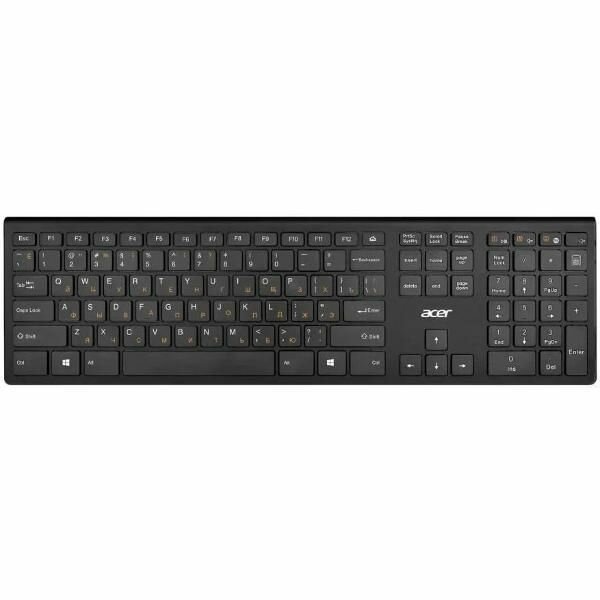 Клавиатура беспроводная Acer OKR020 черный USB беспроводная slim Multimedia (ZL. KBDEE.004)